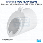 100mm Frog Flap Valve w/ Stainless Steel Screen (Rain Harvesting ...