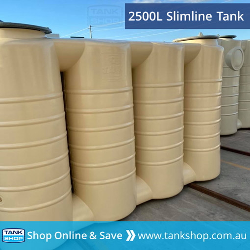 2500 Litre Slimline Poly Water Tank (QTank) - 690mm x 2940mm x 1830mm ...