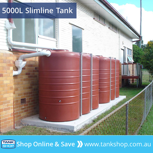 5000 Litre Slimline Poly Water Tank (QTank) - 1170mm x 2900mm x 1920mm ...