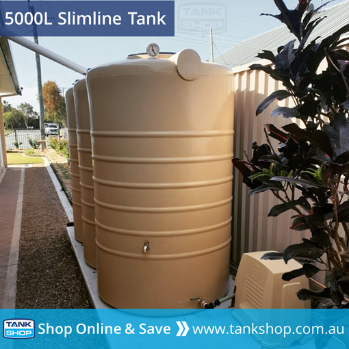 5000 Litre Slimline Poly Water Tank (QTank) - 1170mm x 2900mm x 1920mm ...