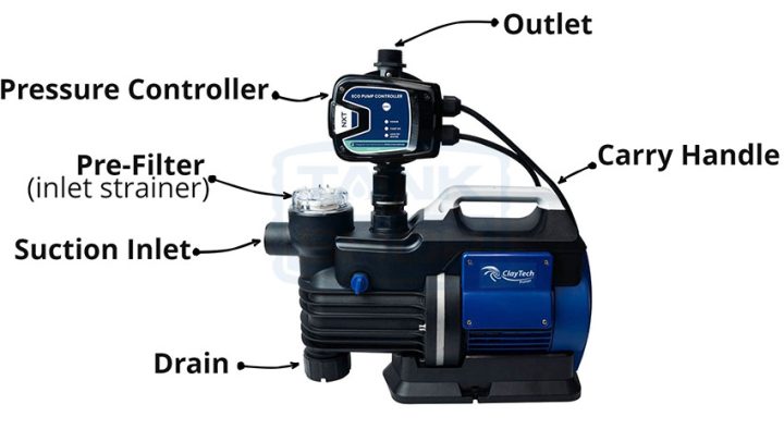 ClayTech C3X Rainwater Pressure Pump - Tank Shop