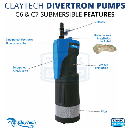ClayTech Submersible Pumps - Rainwater Pressure Pumps - Tank Shop