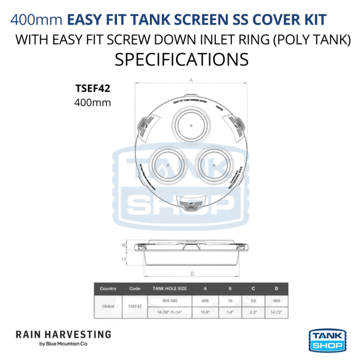 Rainwater Tank Inlet - Inlet Screens, Covers & Filtration - Tank Shop