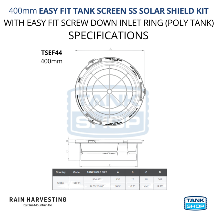 Rainwater Tank Inlet - Inlet Screens, Covers & Filtration - Tank Shop