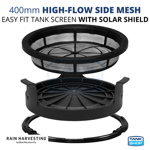 400mm Side Mesh (High-Flow) Easy Fit Tank Screen Kit with Solar Shield ...