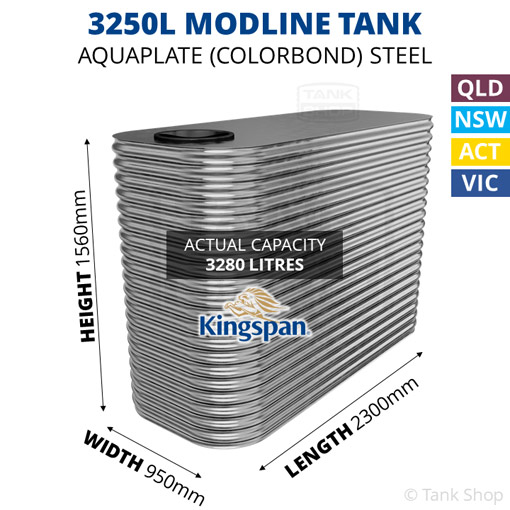 Modline Steel Water Tanks - AQUAPLATE® Rainwater Tanks - Tank Shop