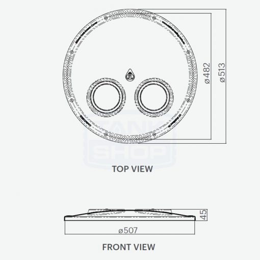 500mm Tank Screen Cover (Rain Harvesting) TASS22 - Tank Shop