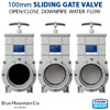 100mm Sliding Gate Valve (Blue Mountain Co) - Plastic (HW0902 ...