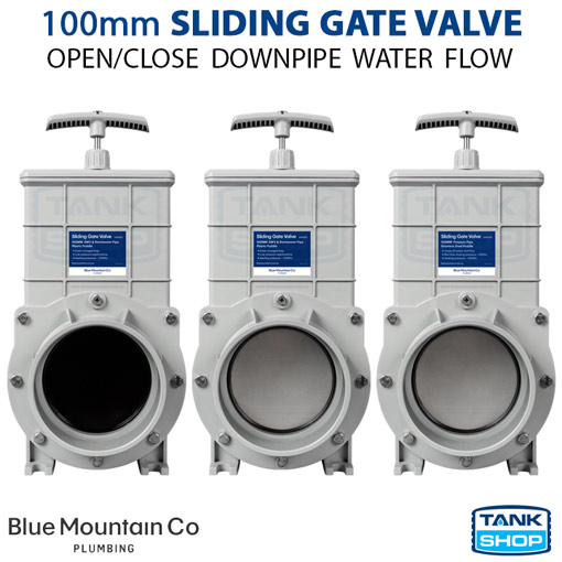 100mm Sliding Gate Valve (Blue Mountain Co) - Plastic (HW0902 ...