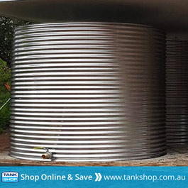 22000 Litre "Tall" Round Stainless Steel Water Tank (VIC) - 3000mm x ...