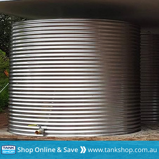 10000 Litre Round Stainless Steel Water Tank (VIC) - 2400mm x 2350mm ...
