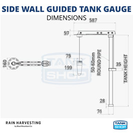 Side Wall Guided Tank Gauge TGSW02 (Rain Harvesting) Water Level ...
